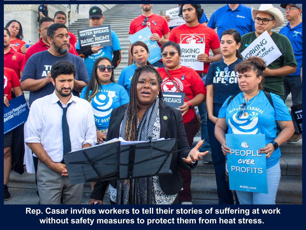 Representative Greg Casar Goes on a Thirst Strike - Public Citizen