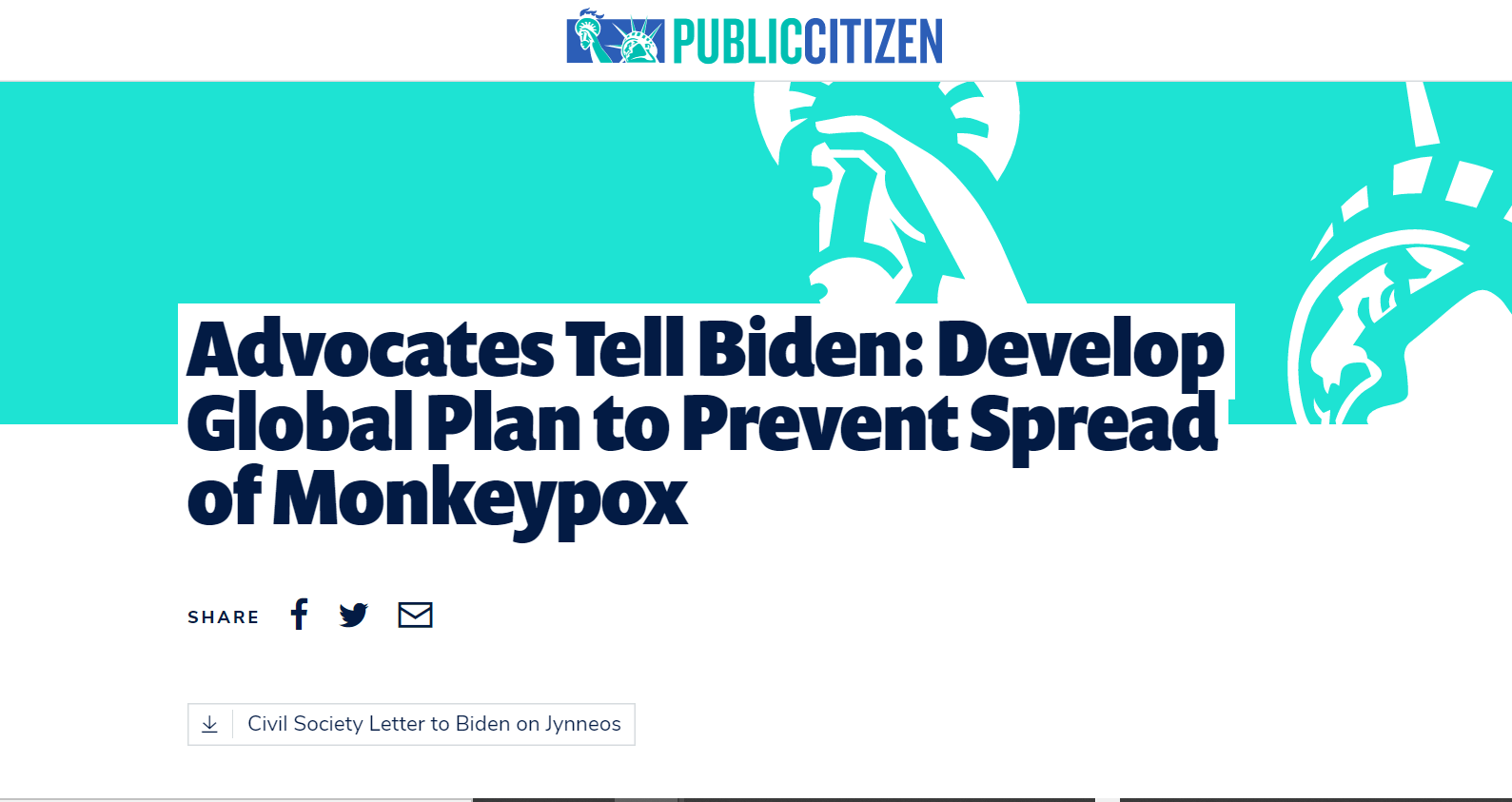 Advocates Tell Biden: Develop Global Plan to Prevent Spread of ...
